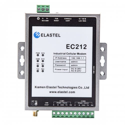 EC212 Industrial DTU, Cellular modem- Elastel